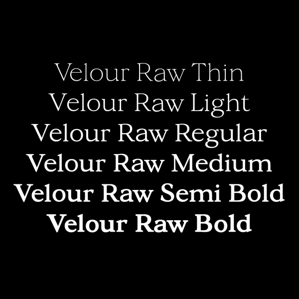 Velour Raw - Silk Type